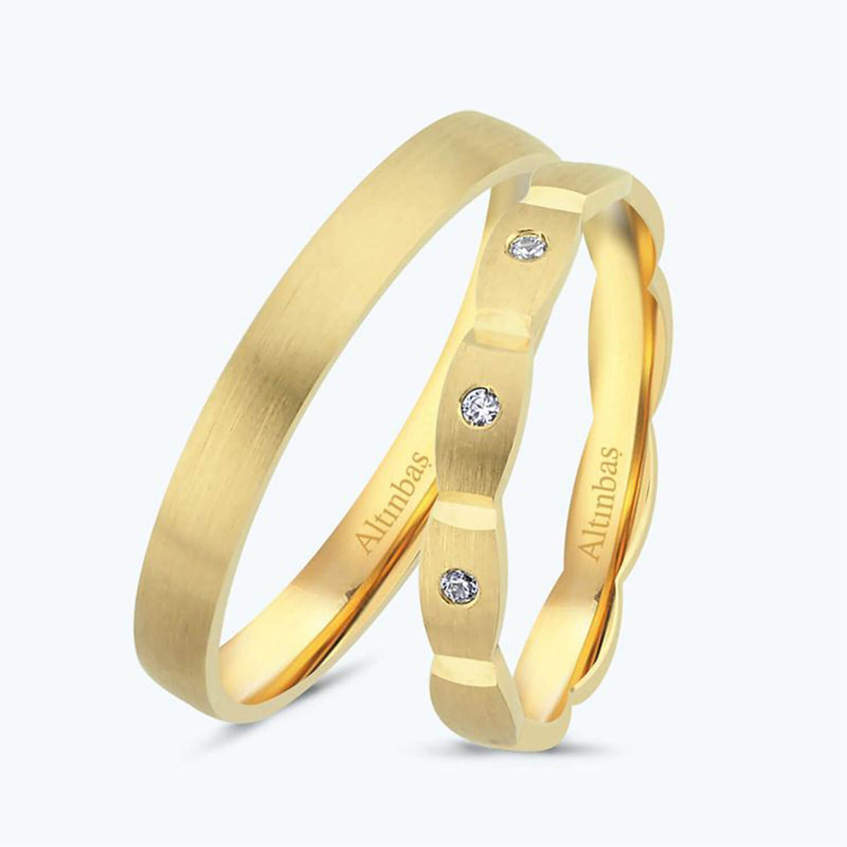 Trauringpaar Gold D047-C | Altınbaş