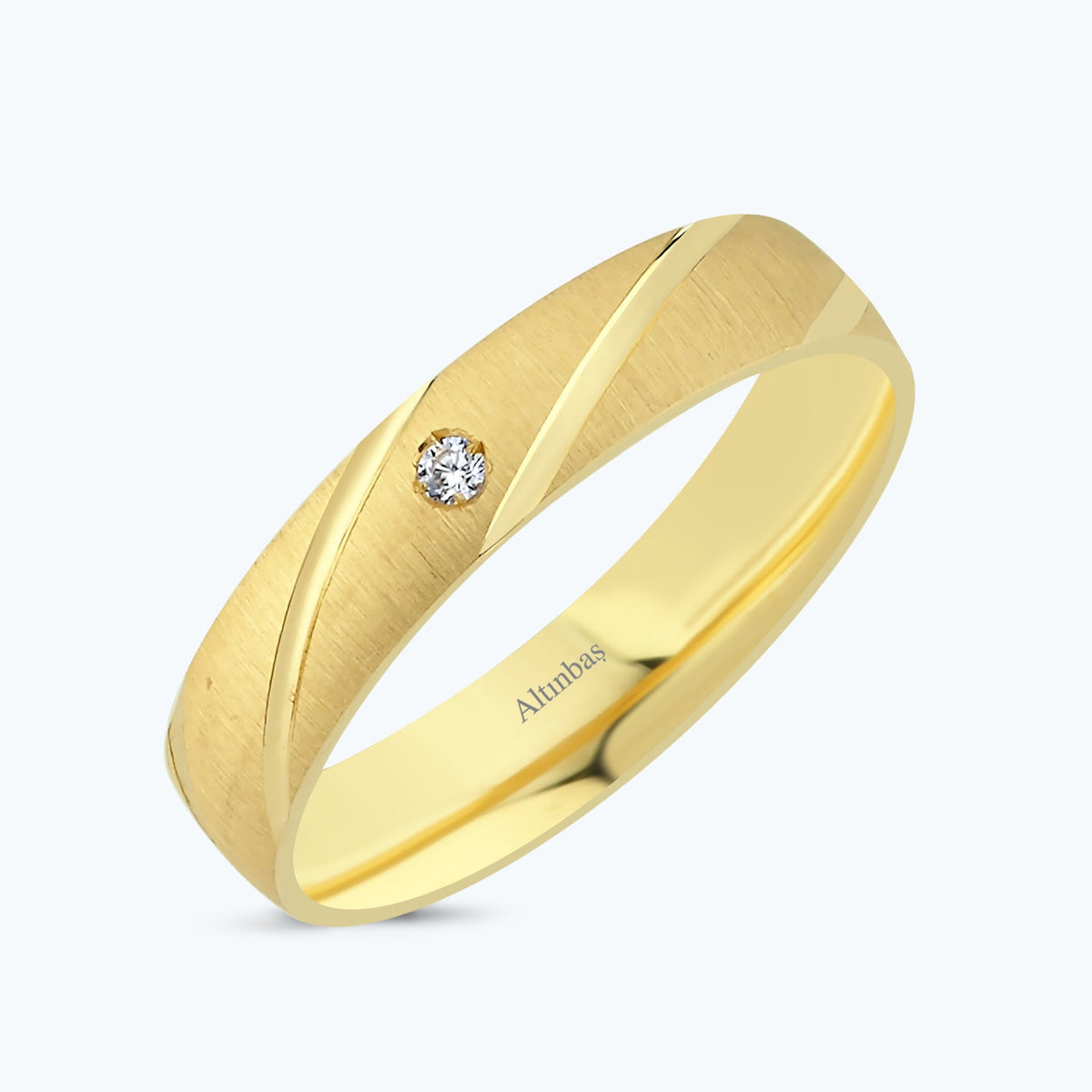 Damen Gold Trauring D062-W | Altınbaş